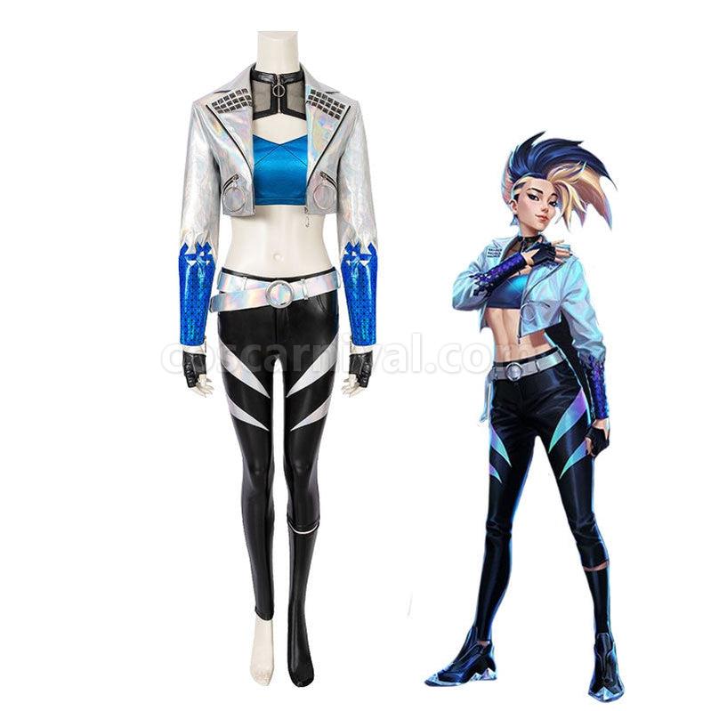 LOL KDA ALL OUT Akali Fullset Cosplay Costume coscarnival – Coscarnival
